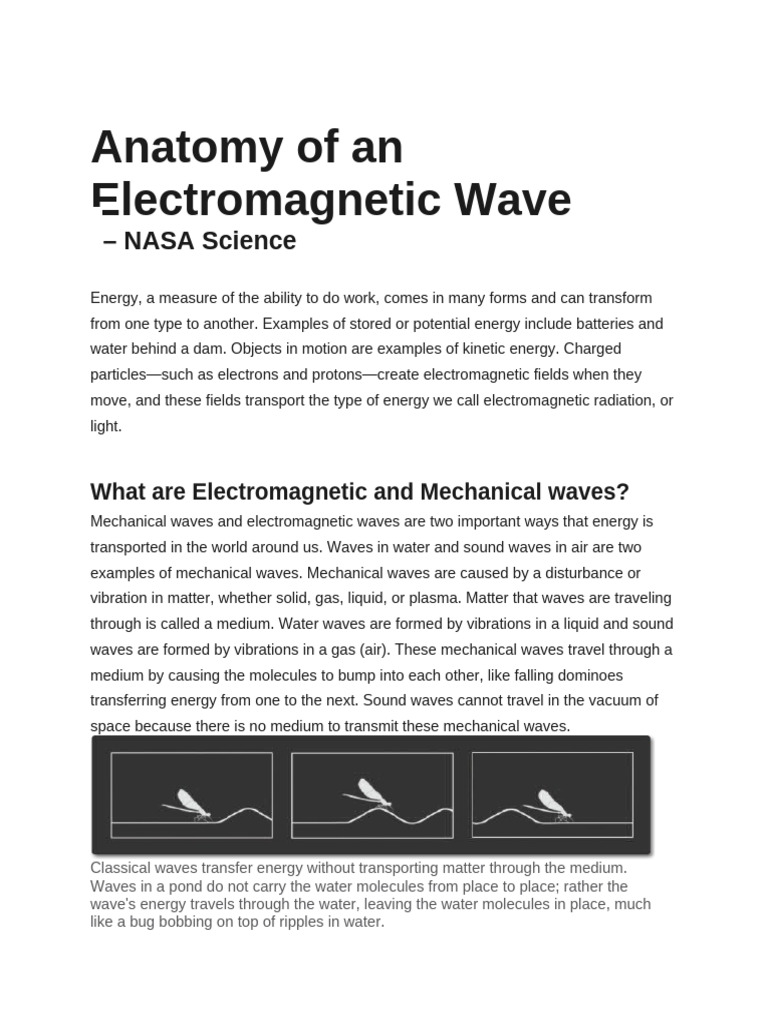Anatomy of an Electromagnetic Wave | PDF | Electromagnetic Radiation ...