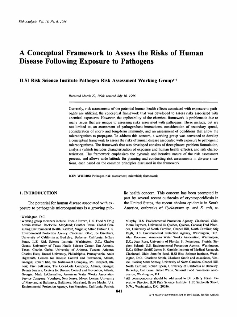 A_Conceptual_Framework_to_Assess_the_Ris-1 | PDF | Risk | Infection
