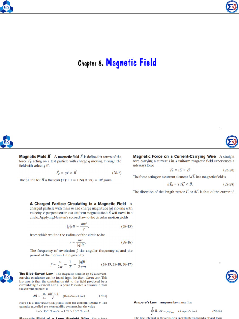 Chapter8_MagneticField_Exercises_Updated | PDF | Electron | Magnetic Field