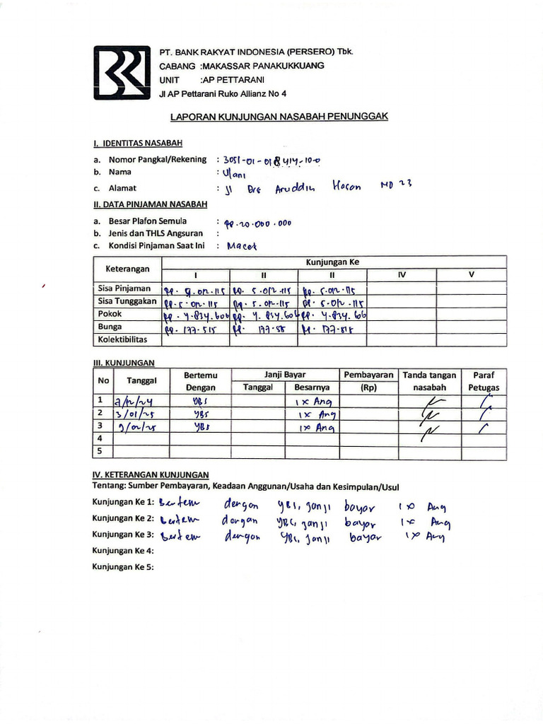 Data Debitur Rully Harisman | PDF