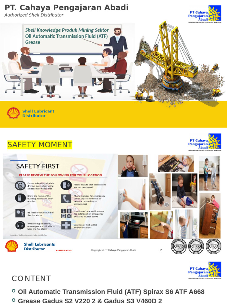 Shell Knowledge Produk Mining Sektor Oil Automatic Transmission Fluid ...