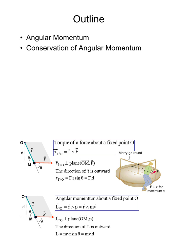 Lecture 3.3 - Angular Momentum | PDF | Torque | Angular Momentum