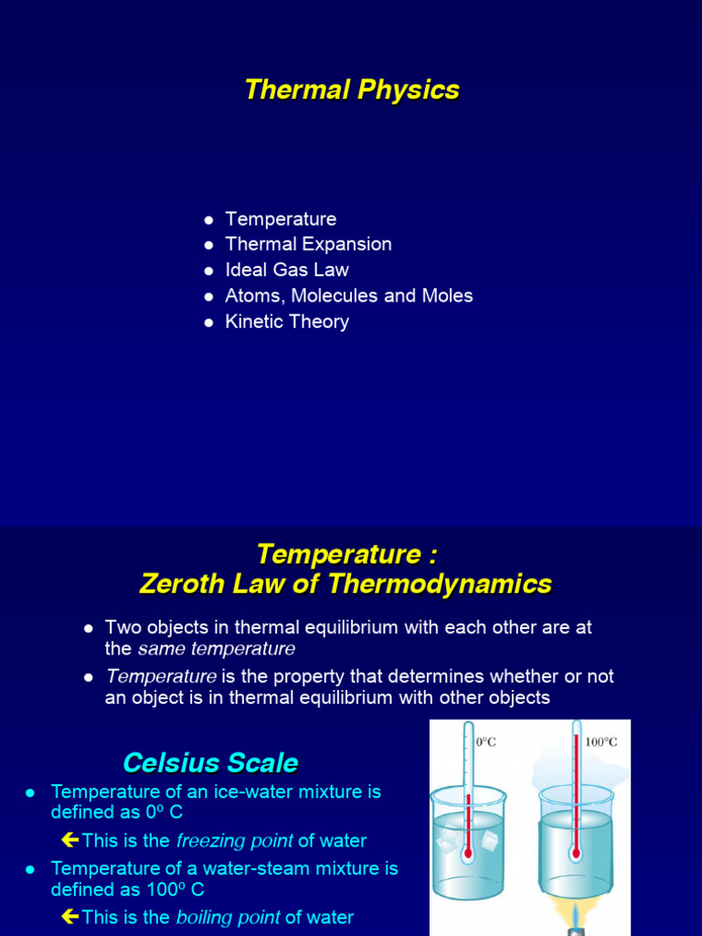 Key Concepts in Thermal Physics | PDF | Temperature | Heat