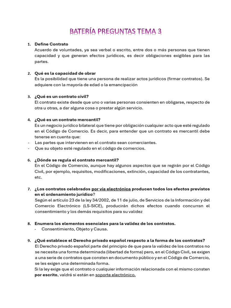 Batería Preguntas Tema 3 GDJE | PDF | Seguro | Póliza de seguros