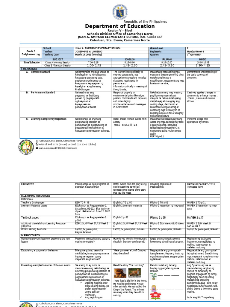 DLL Gr. 2 | PDF