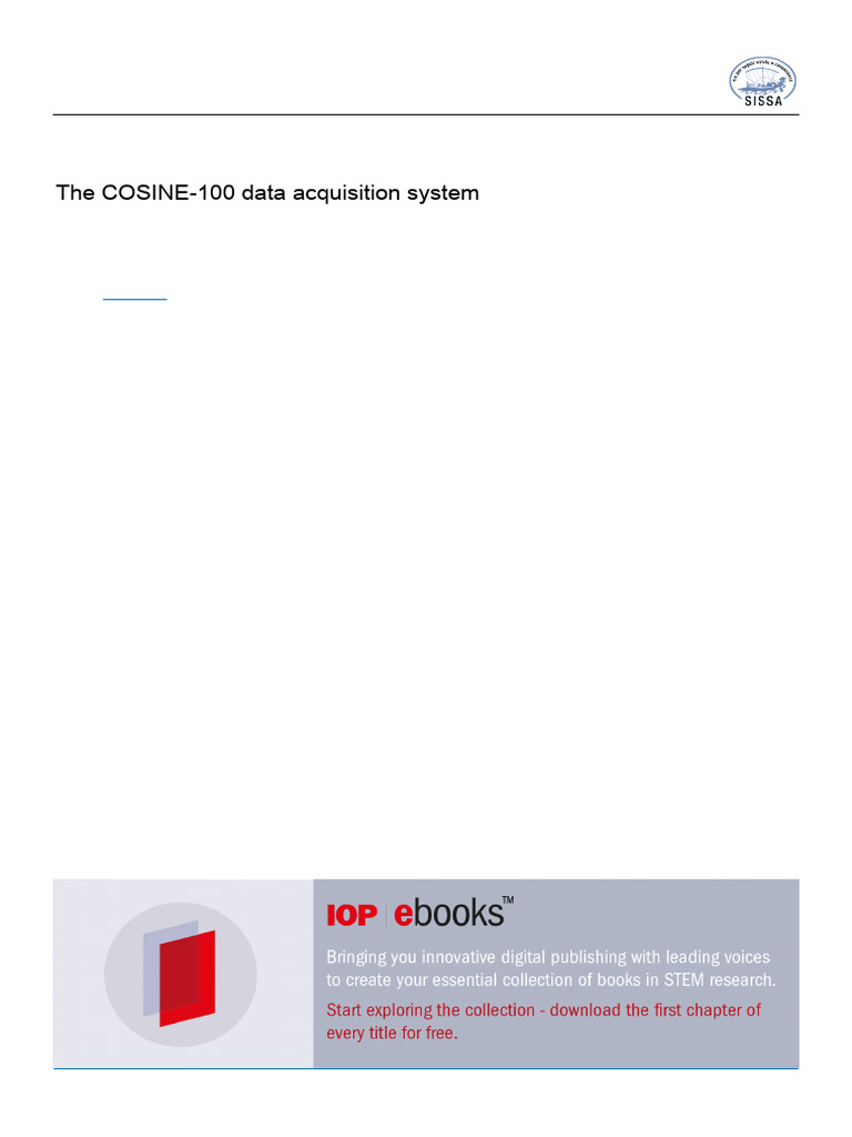 JINST - The COSINE-100 DAQ | PDF
