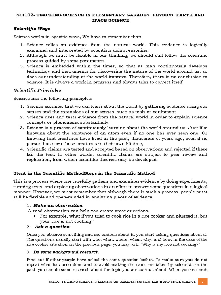 Teaching Science in Elementary Grades | PDF | Scientific Method | Science