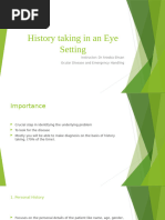 History Taking in Optometry Practice | PDF | Diabetes | Human Eye