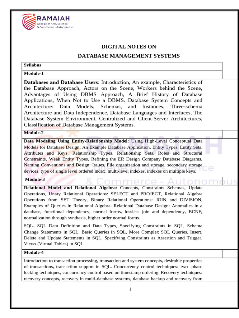 Database Management Systems | PDF | Databases | Conceptual Model