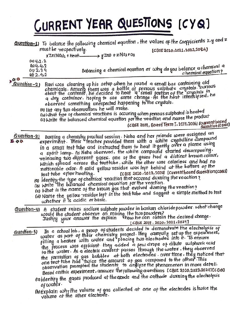 Cyq Class X Chemistry | PDF