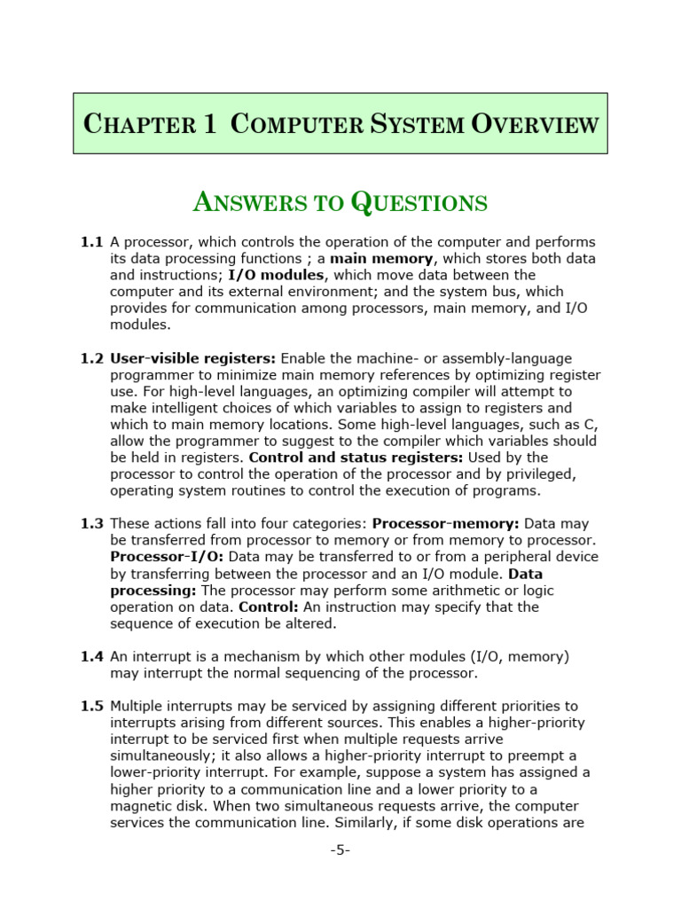 Answers To Problems For Operating Systems Global Edition, 9th Edition by William Stallings | PDF ...