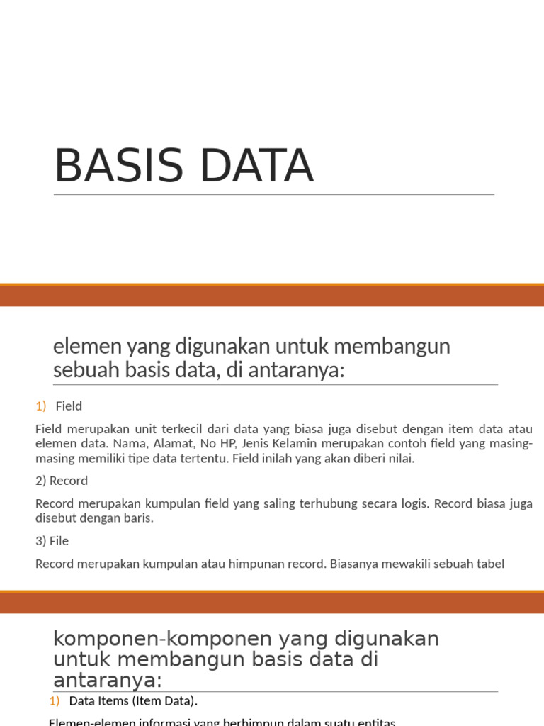 BASIS DATA | PDF