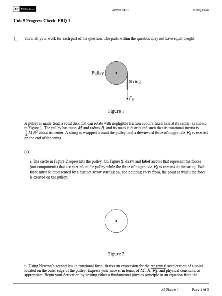Pulley Dynamics and Angular Acceleration Analysis | PDF | Force | Tension (Physics)