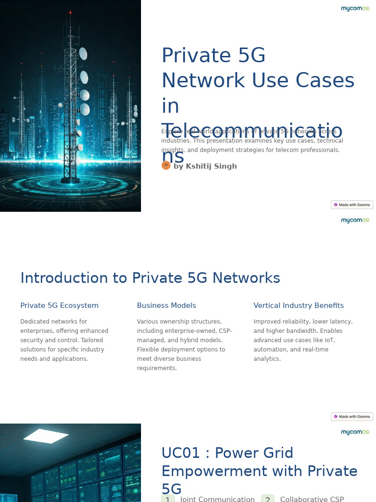 Private 5G Network Use Cases in Telecommunications | PDF | Computer ...