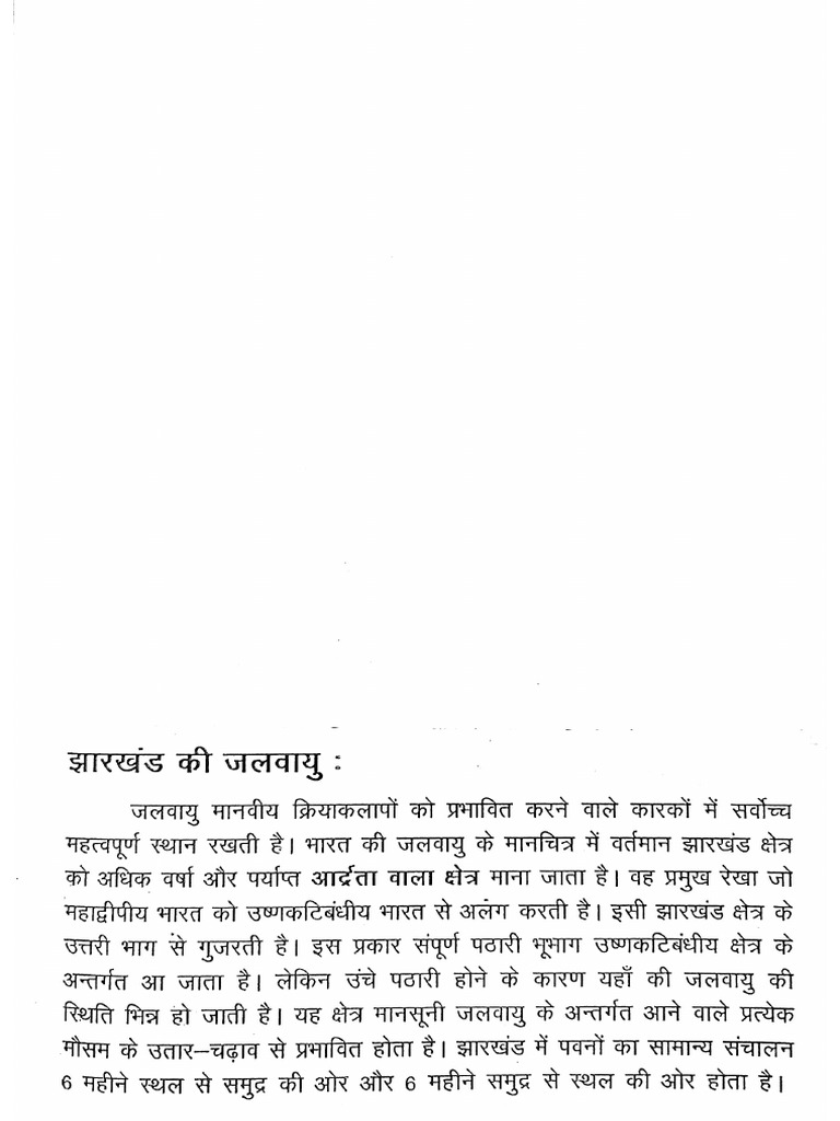 Climate of Jharkhand | PDF