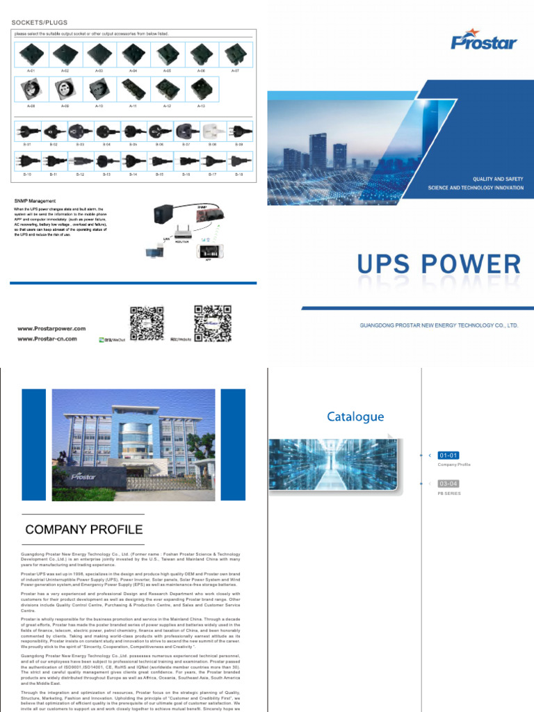 PB - Offline UPS - PROSTAR UPS POWER | PDF | Renewable Energy | China