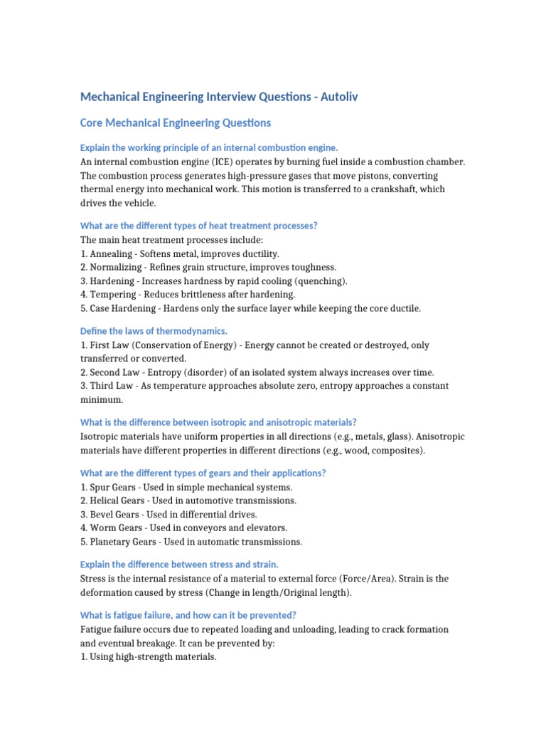 Mechanical Engineering Complete Answers | PDF | Heat Treating | Heat ...