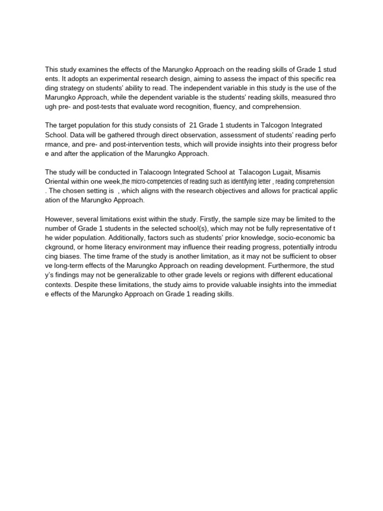 Scope and Limitations | PDF