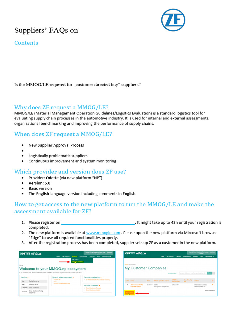 GMMOG Supplier Instruction FAQ - 20221013 | PDF | Supply Chain | Computing