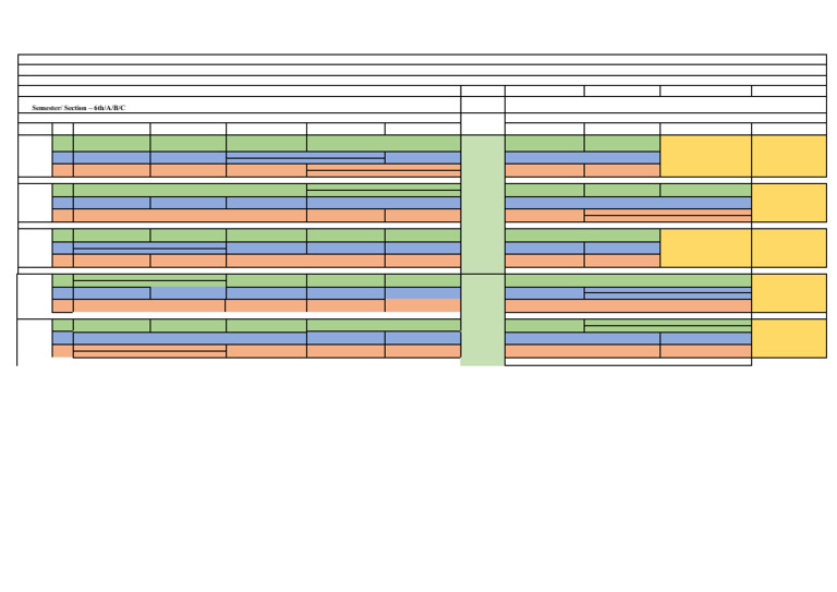 3rd Year Time Table - Faculty | PDF