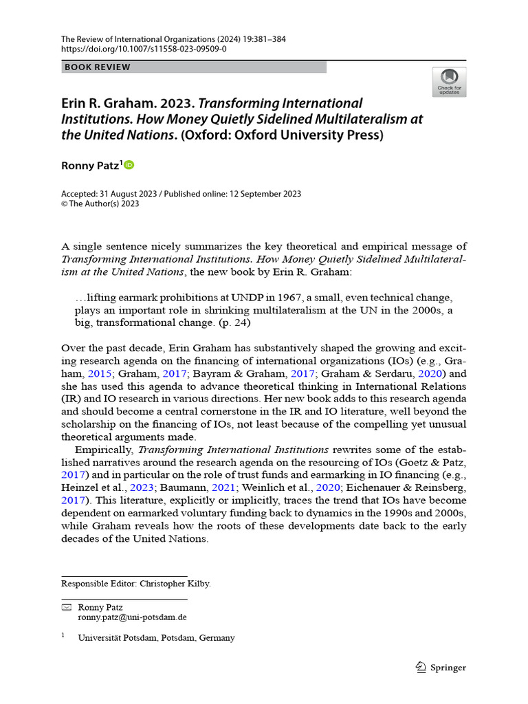 Erin R. Graham. 2023. - (Oxford: Oxford University Press) | PDF ...