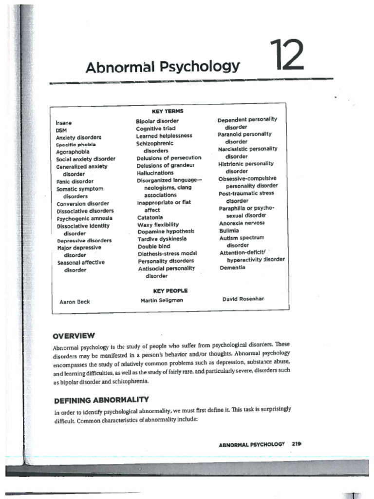 Abnormal Psych | PDF