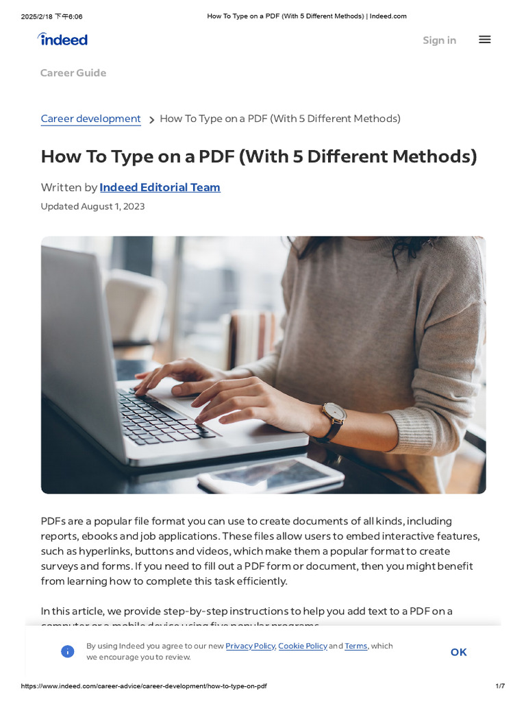 How To Type On A PDF (With 5 Different Methods) | PDF | Application Software | Computing