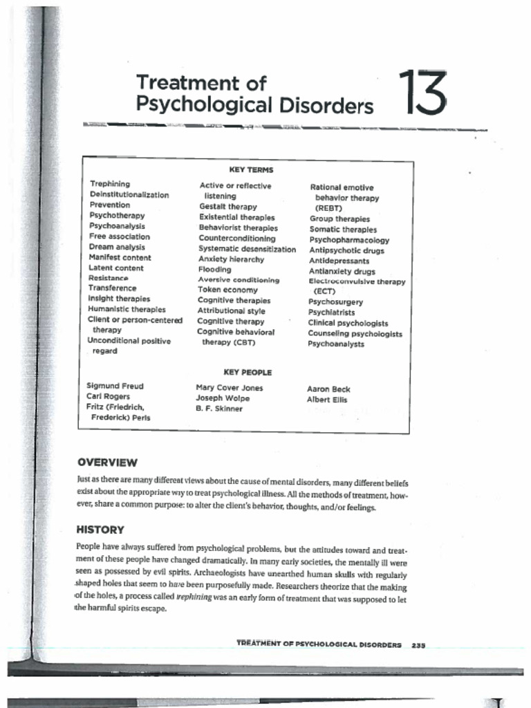 Treatment of Disorders | PDF