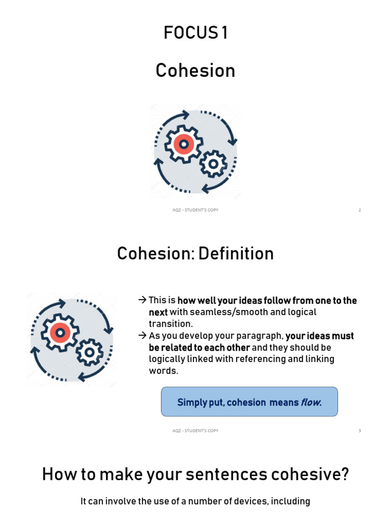 Enhancing Cohesion and Coherence in Writing | PDF | Sentence (Linguistics) | Language Mechanics