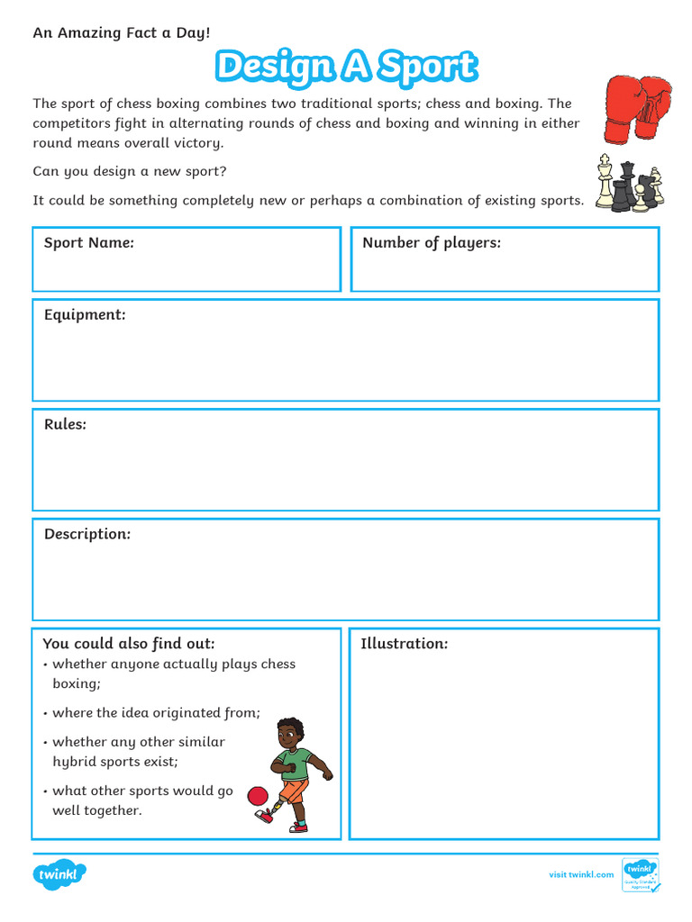 T He 418 Design A Sport Activity Sheet - Ver - 1 | PDF