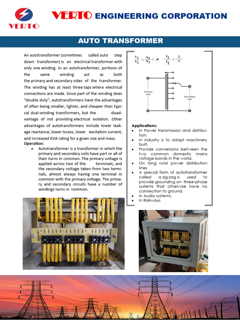 AUTO TRANSFORMER | PDF | Transformer | Power Electronics