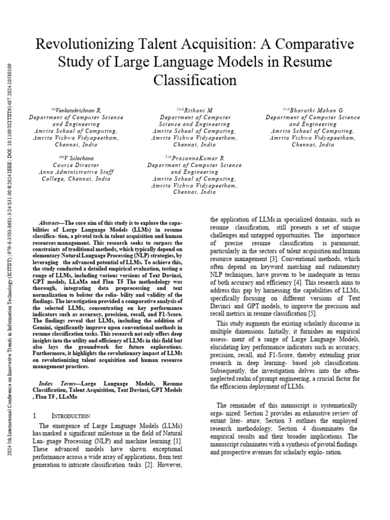 Revolutionizing Talent Acquisition A Comparative Study of Large ...