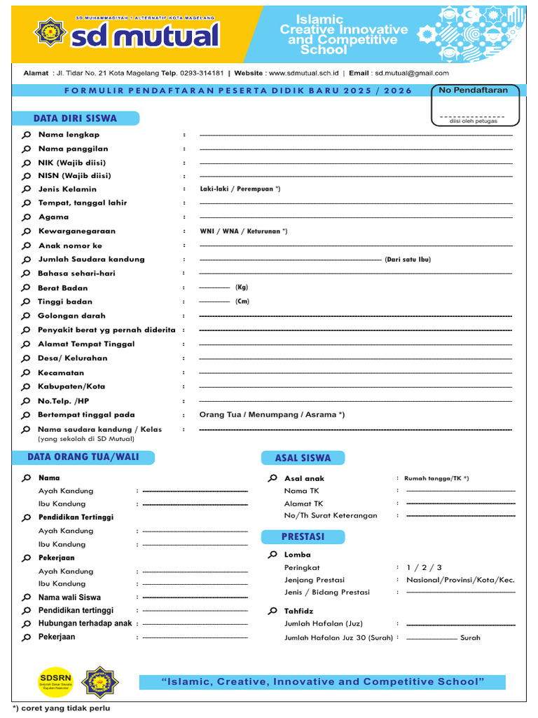 Formulir PPDB 2025 2026 | PDF