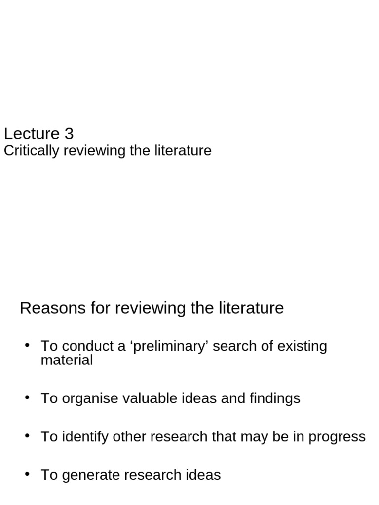 Critical Literature Review Strategies | PDF | Methodology | Science