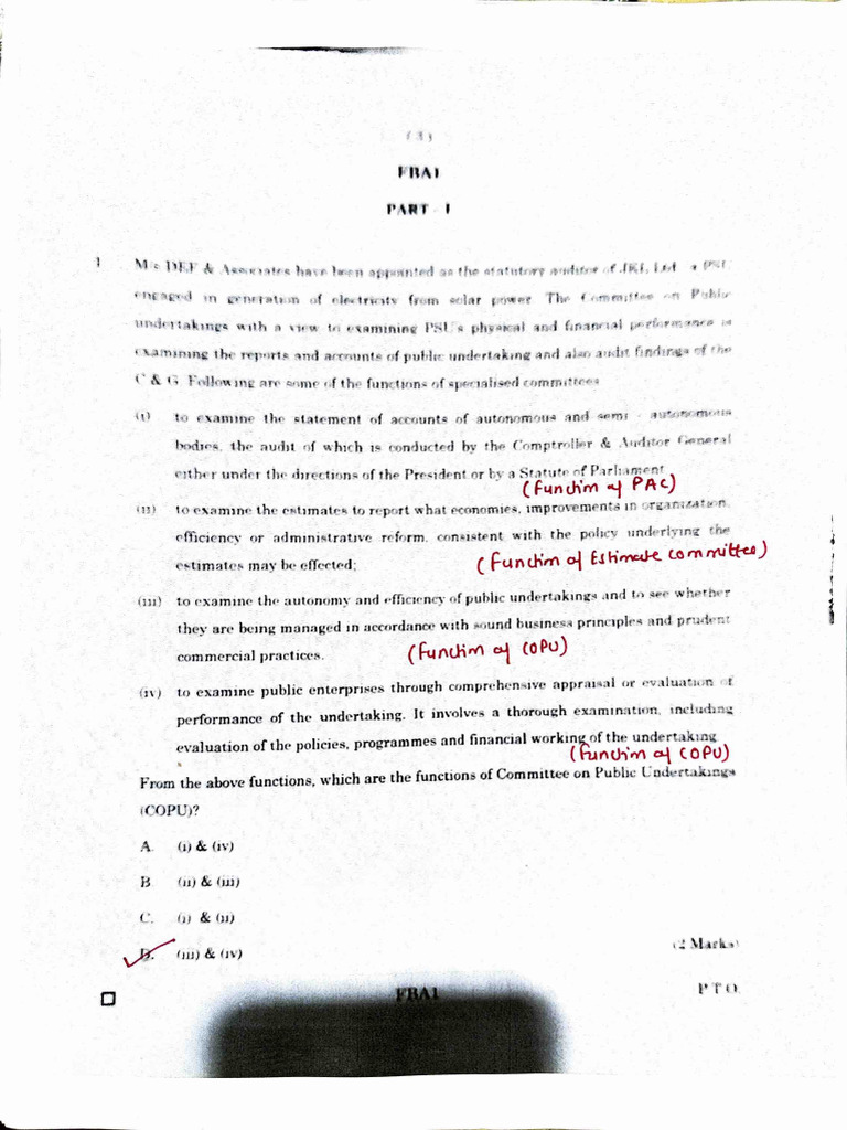 Final Audit - Nov. 2024 - MCQ Answers | PDF