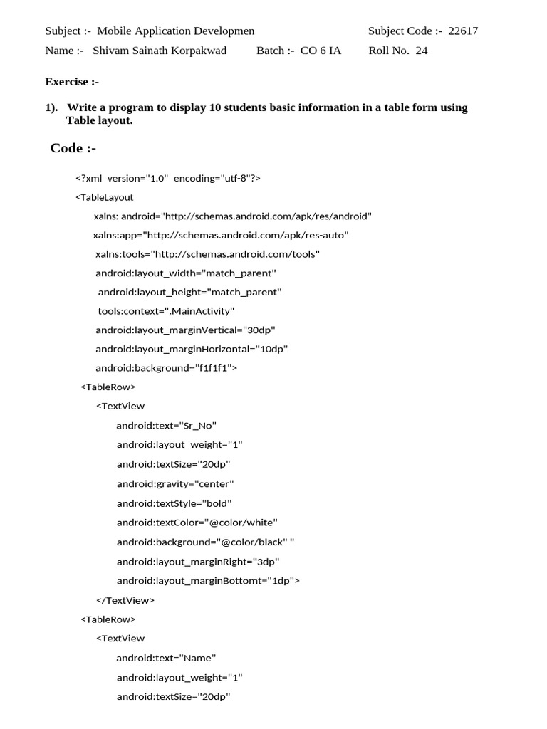 Practical 6 | PDF | Software