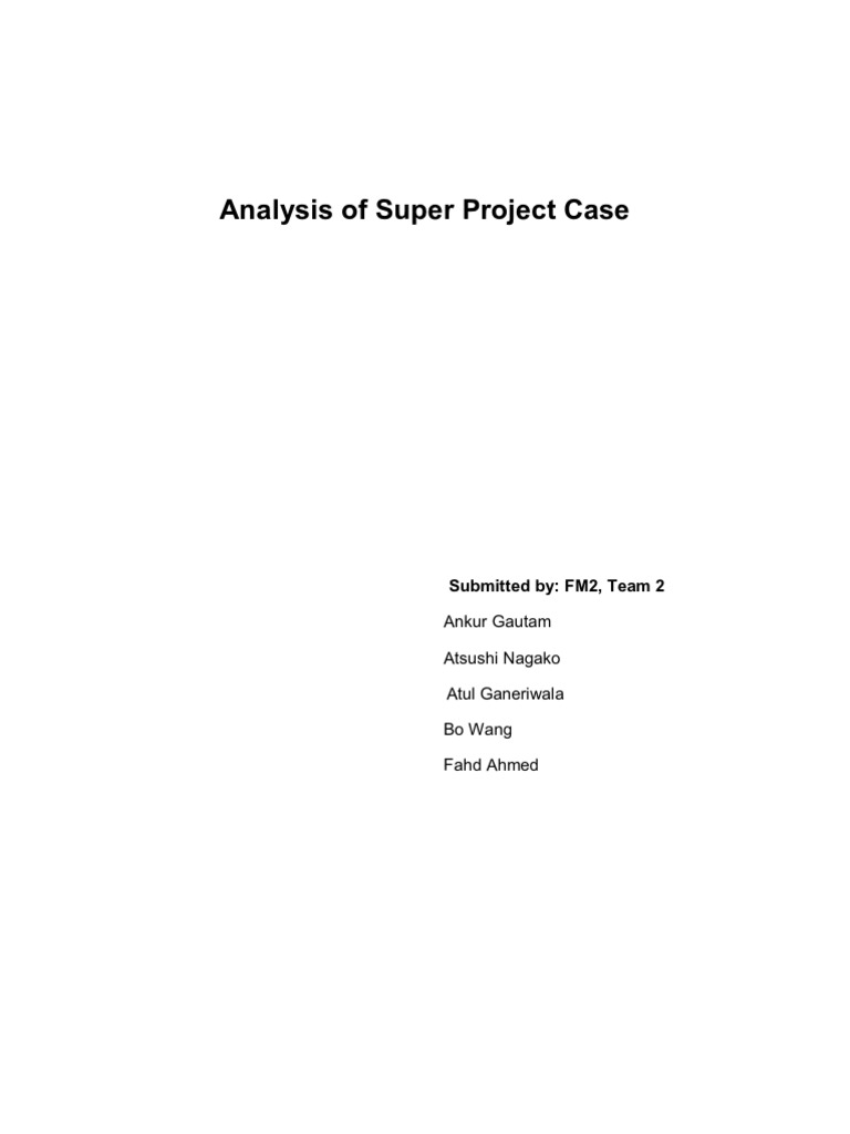 Super Case Study Report | PDF