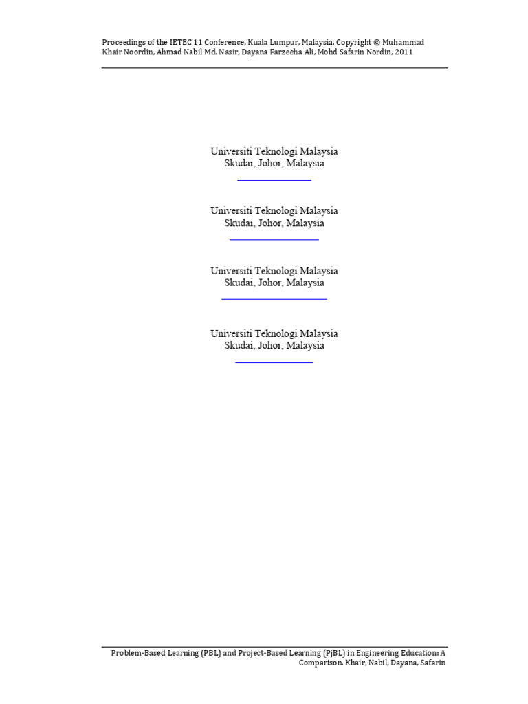 PBL and PJL Based Learning | PDF | Learning | Procedural Knowledge