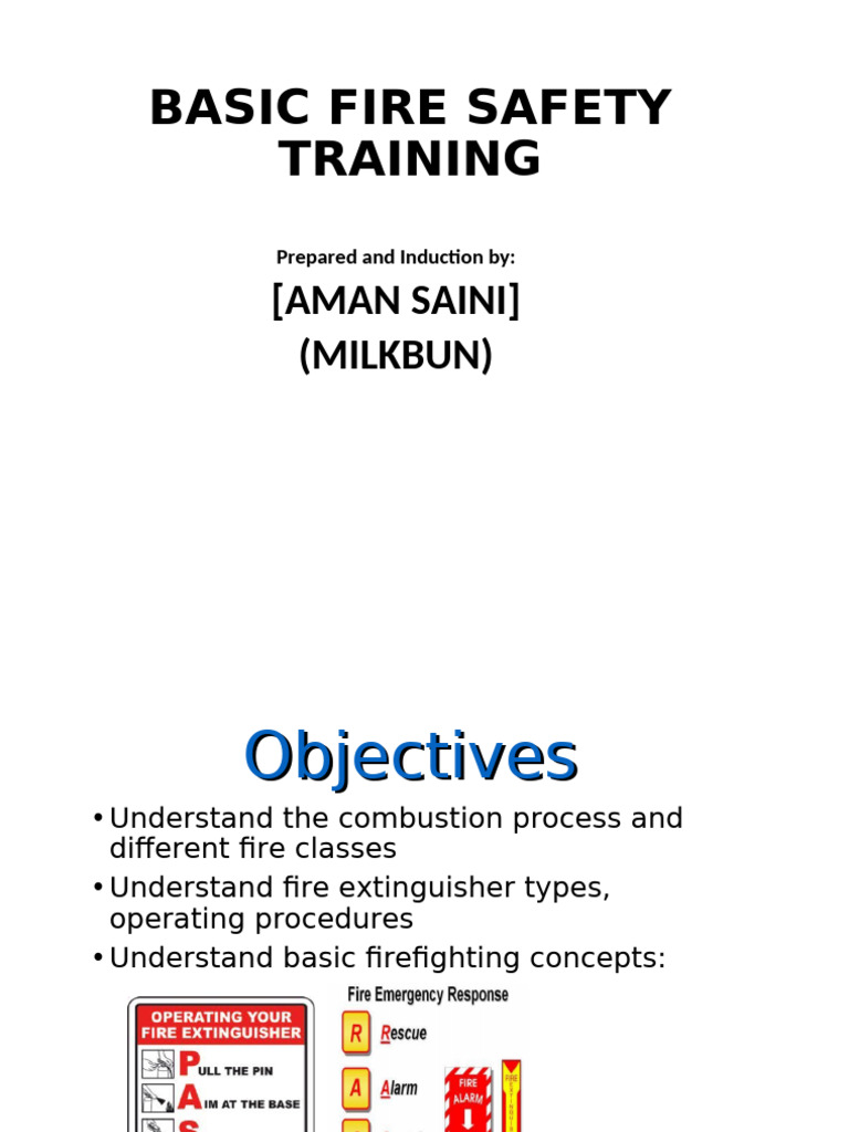 Basic Fire & Fire Extinguisher Training | PDF | Fires | Firefighting