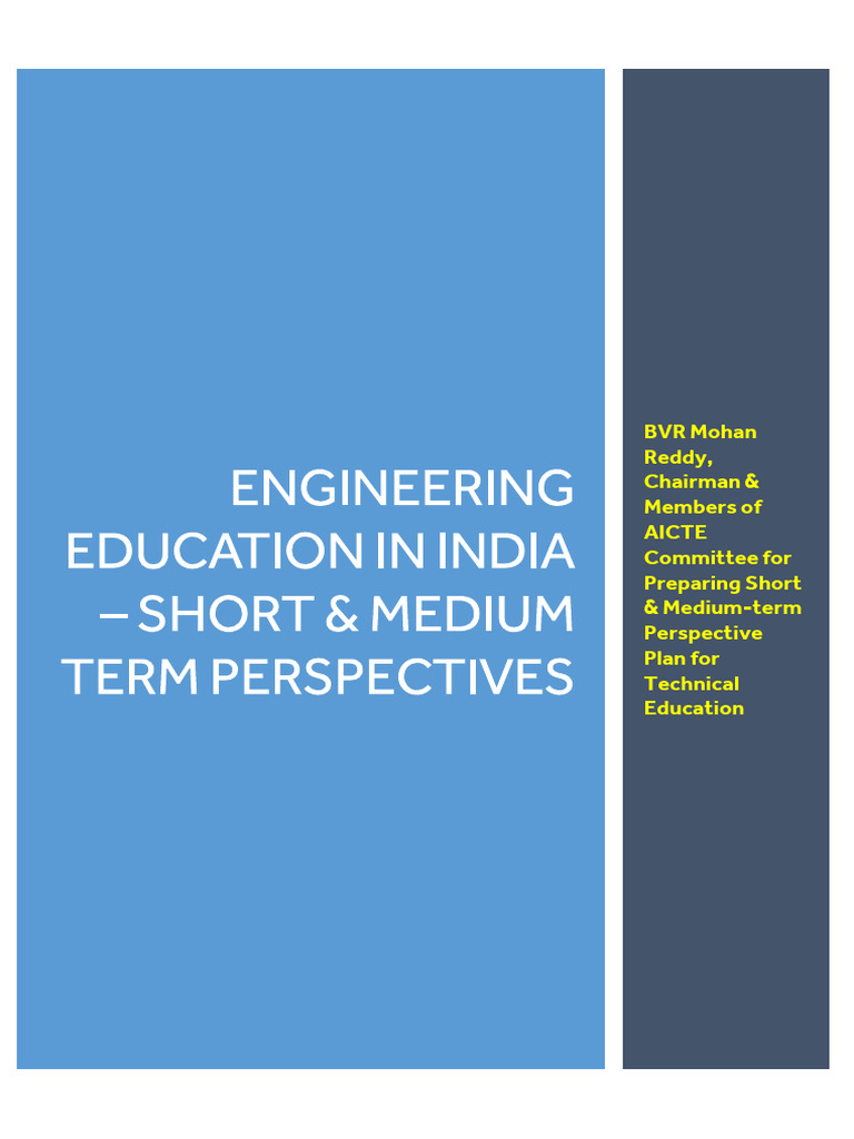Executive Summary of DR BV Mohan Reddy Committee Report On Engineering ...