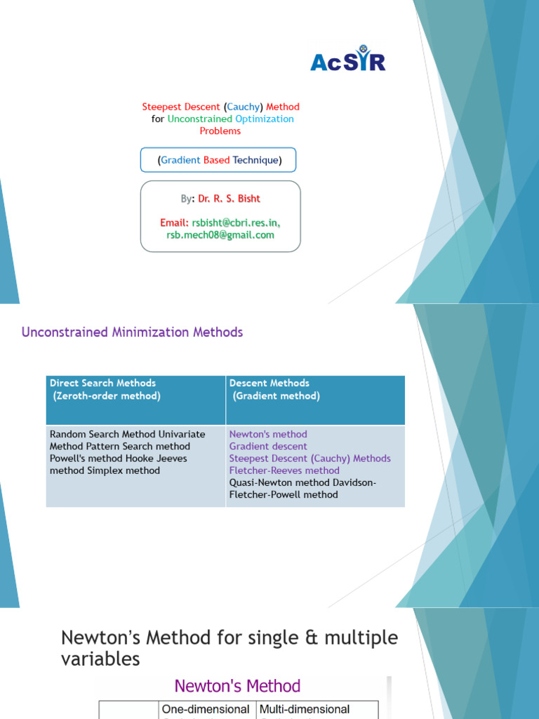 Cauchy Gradient Based Technique Lecture 5 | PDF | Mathematical ...