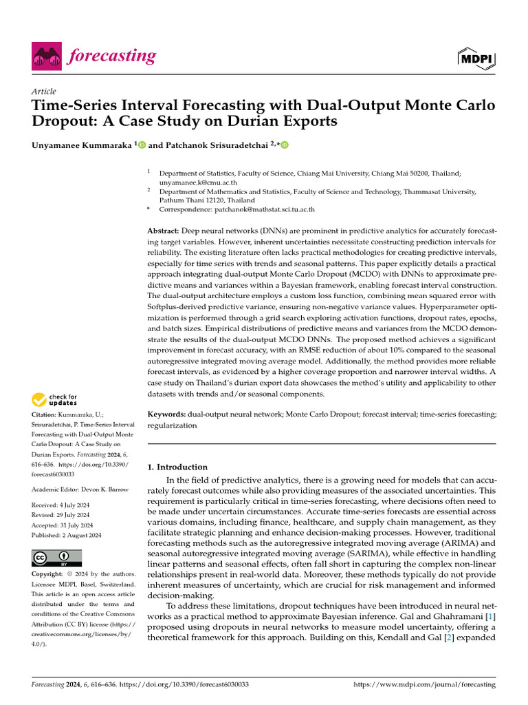 Time-Series Interval Forecasting With Dual-Output | PDF | Forecasting | Deep Learning