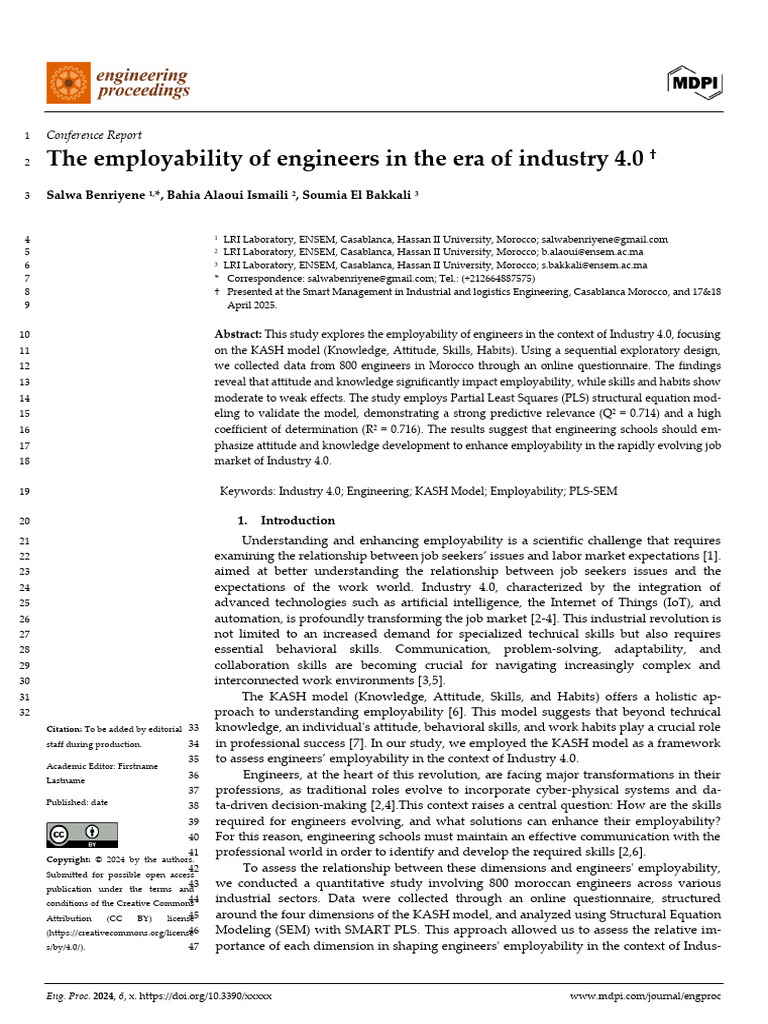 The Employability of Engineers in The Era of Industry 4.0 | PDF | P ...