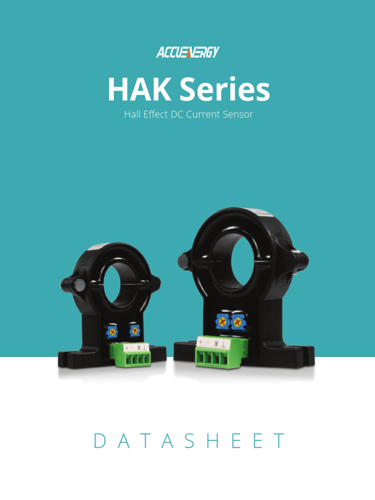 Hak Series Hall Effect DC Current Sensor Datasheet | PDF | Power Supply ...