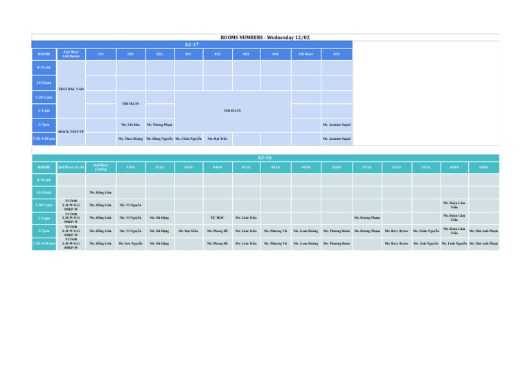 Rooms-Numbers-Wednesday-12-02-Hl - 2025-02-12T131926.098 | PDF