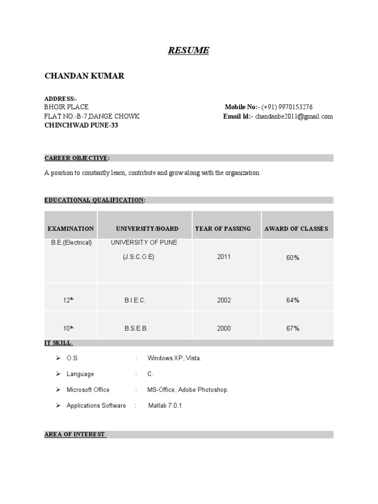 Resume: Chandan Kumar | PDF