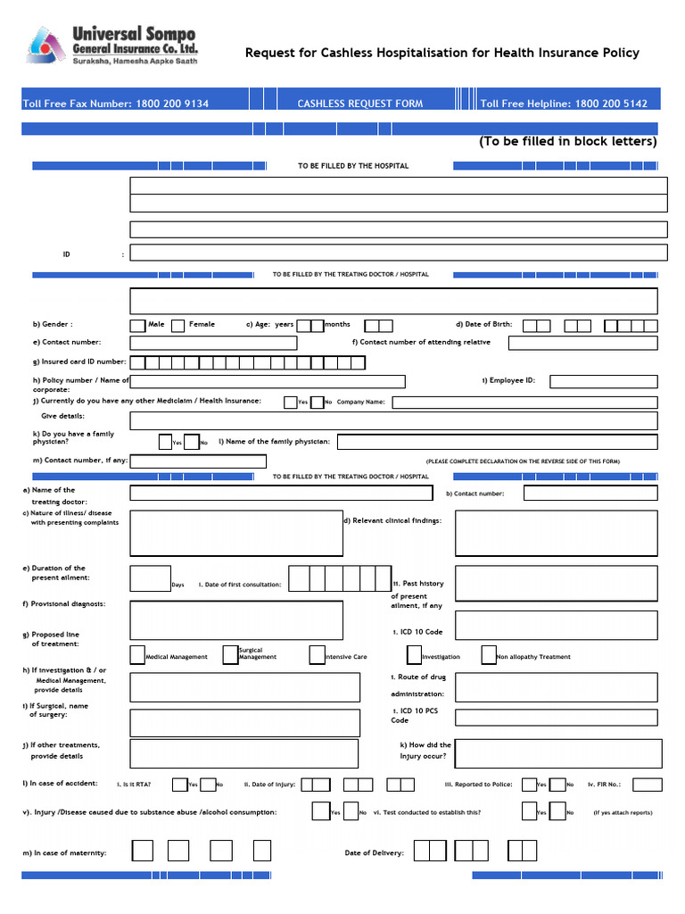 Universal Sompo Gen. Ins. | PDF | Hospital | Insurance