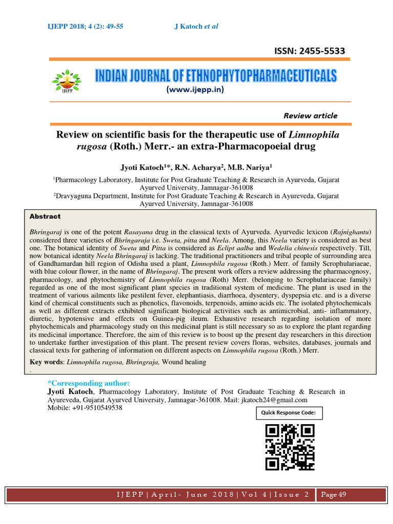 Review On Scientific Basis For The Thera | PDF | Tissue (Biology) | Leaf