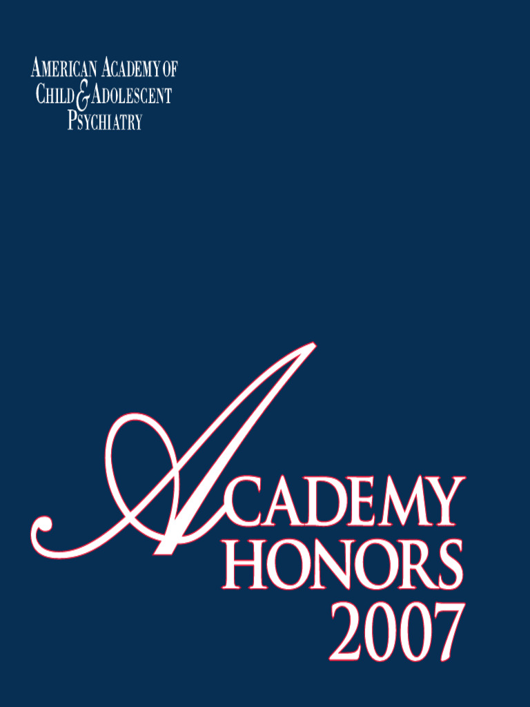 Aacap Honors Book 2007 | PDF | Psychoanalysis | Psychiatry