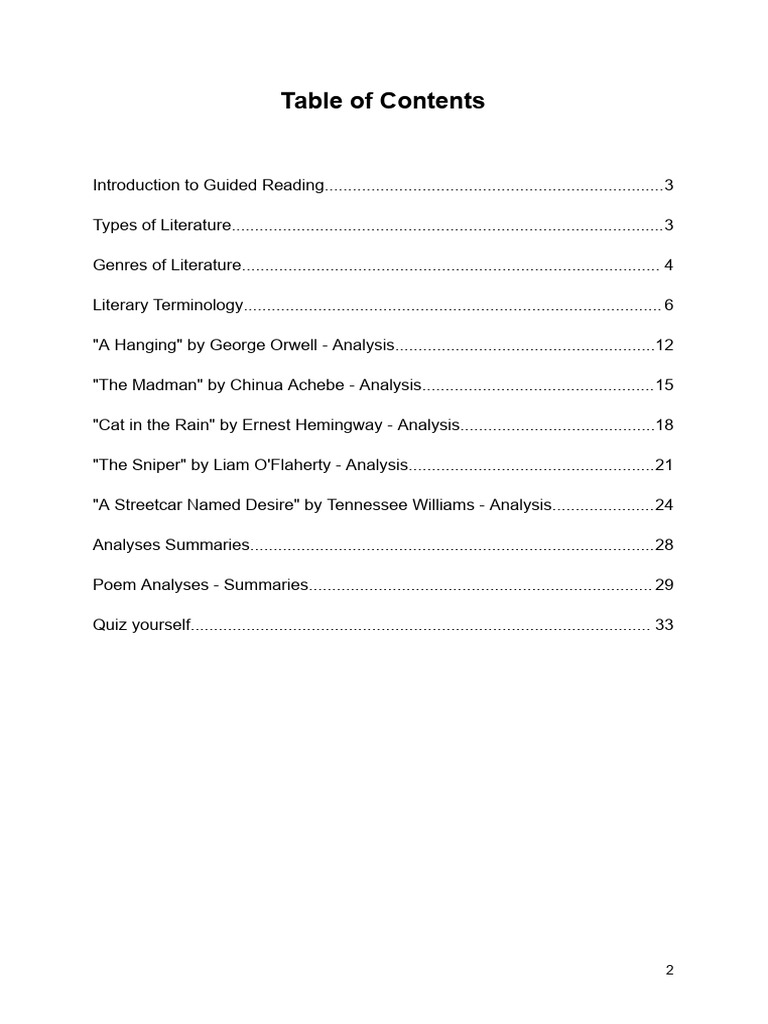 Guided Reading and Literary Analysis Guide | PDF | Narration | Narrative